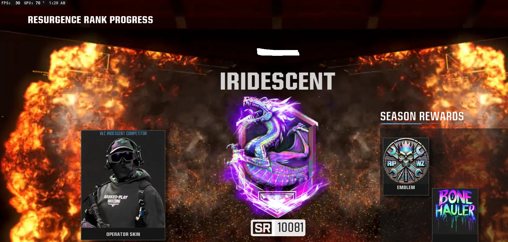 WZ4 | S6 Iridescent Rank | 10081 SR | Resurgence | Ranked | Rebirth ...