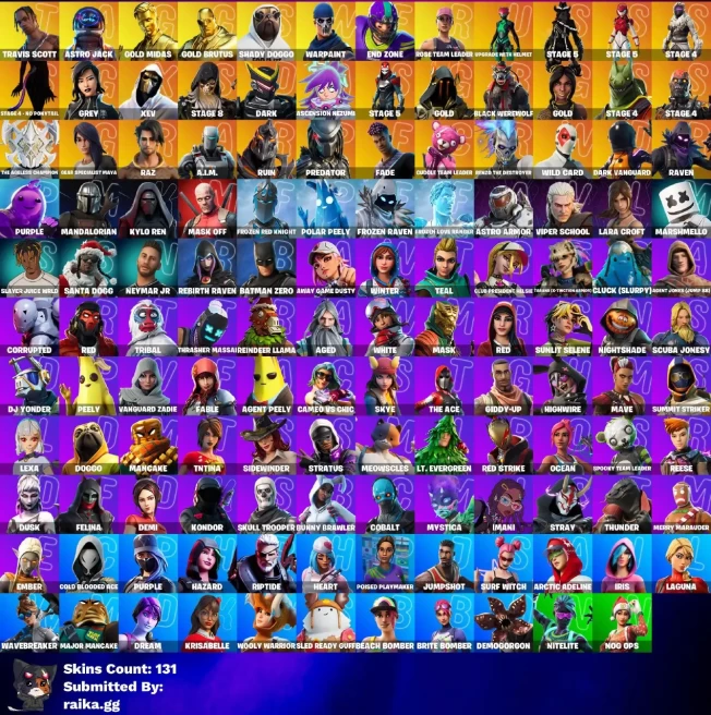 [PC/XBOX] 131 SKINS | OG STW | TRAVIS SCOTT | ASTRO JACK | GOLD MIDAS ...