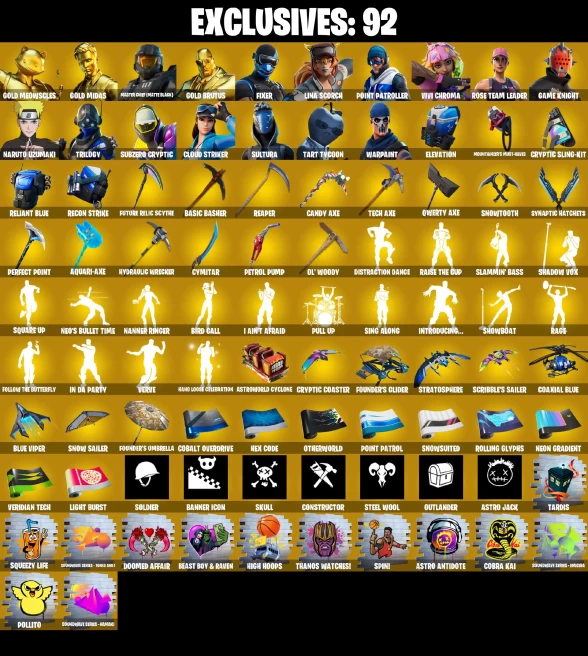 Full Access | 430 skins | OG STW | Gold Midas | Gold Meowscles ...