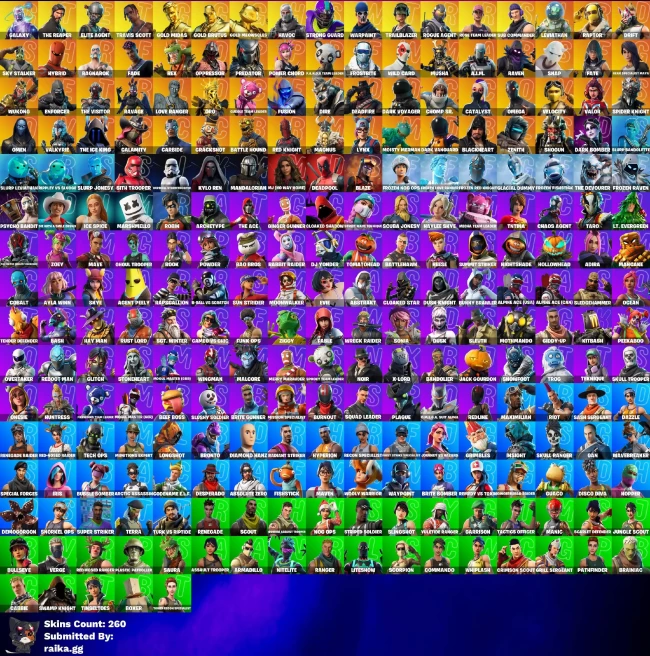 [PC] 260 skins | OG STW | Travis Scott | Galaxy | The Reaper | Elite ...