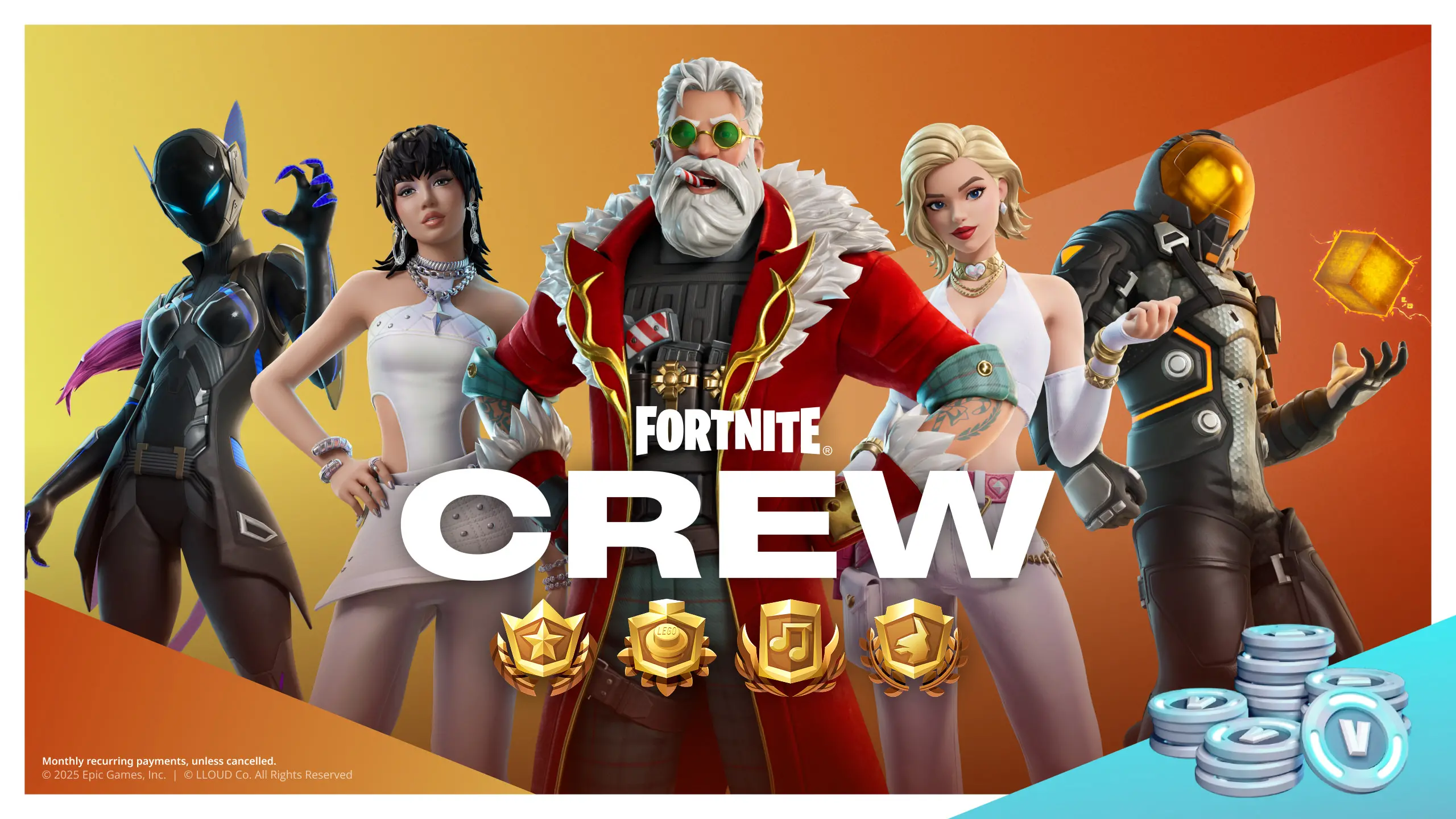 Fortnite Crew | All Battle Pass | 6000 V-Bucks | 6 Month | All ...