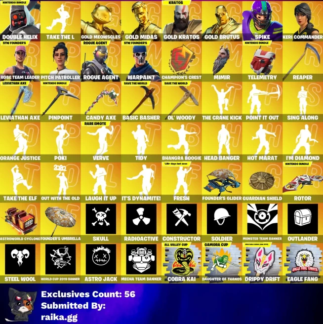 [PSN/PC] 337 SKINS | DOUBLE HELIX | GOLD KRATOS | LEVIATHAN AXE | TAKE ...