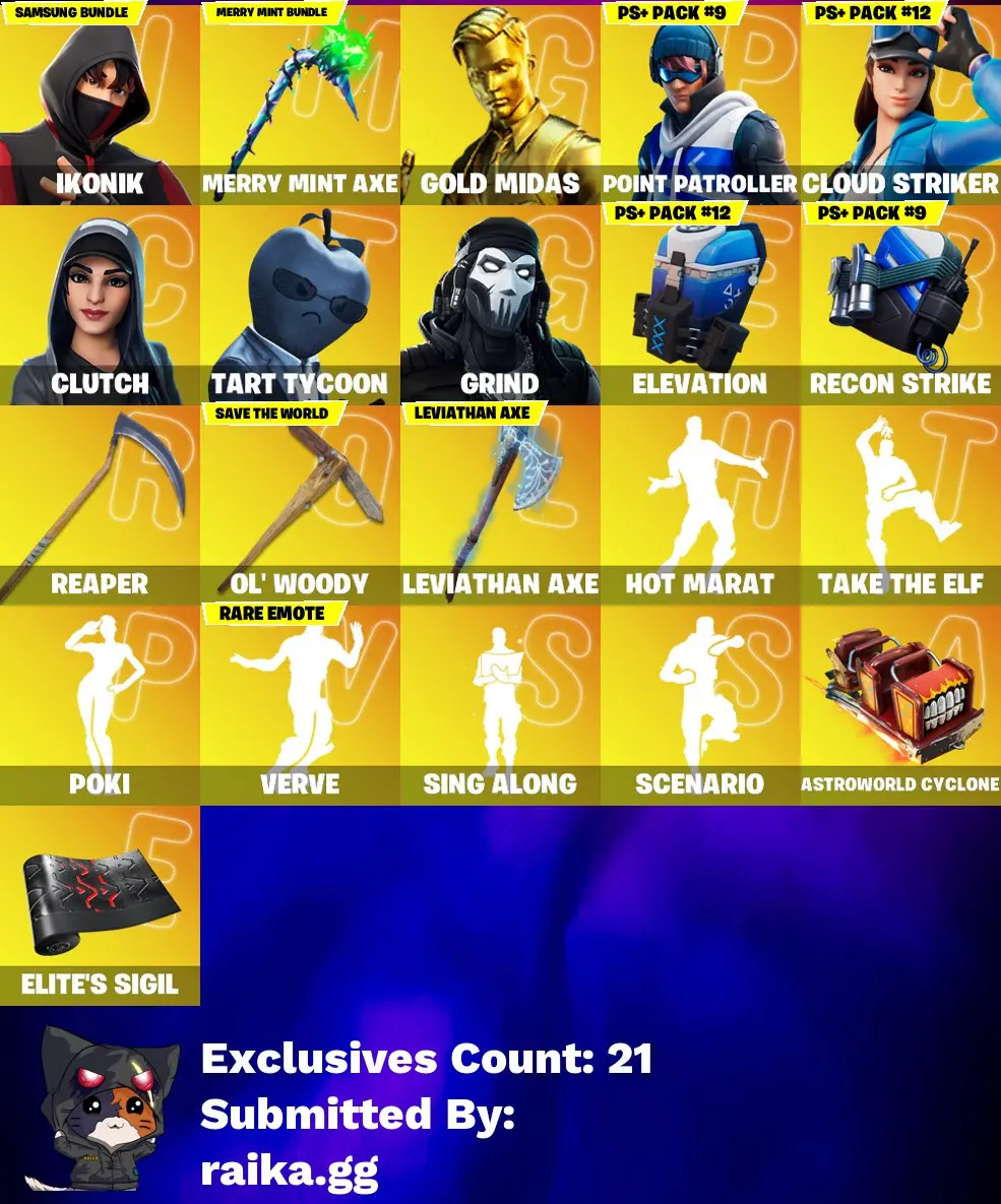 [PC/PSN/XBOX] 239 SKINS | IKONIK | MERRY MINT AXE | LEVIATHAN AXE ...