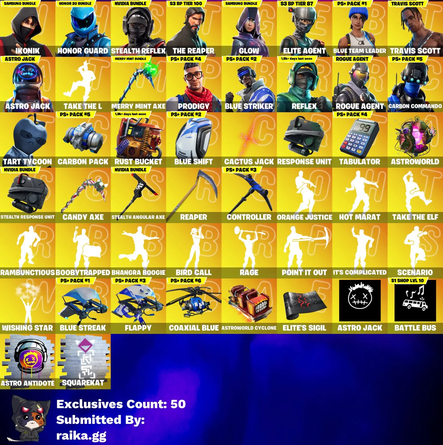 [PC/XBOX] 202 SKINS | IKONIK | TRAVIS SCOTT | STEALTH REFLEX | HONOR ...