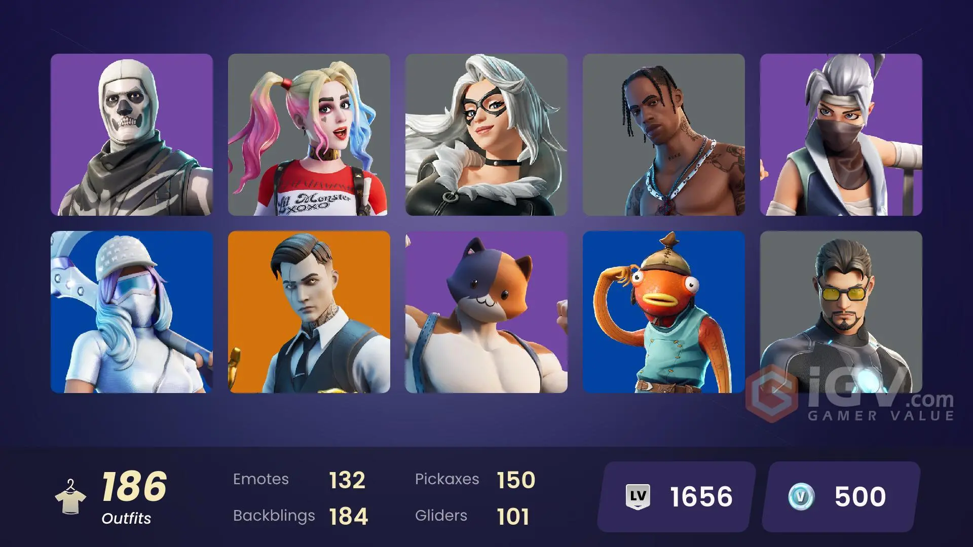 186 skins | Travis Scott | Astro Jack | Gold Brutus | Gold Midas | Chun ...