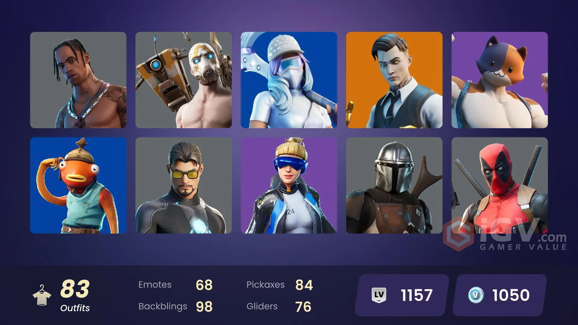 (PC/PSN/XBOX) 1050 VB) 83 SKINS / TRAVIS SCOTT / NEO VERSA / ASTRO JACK ...