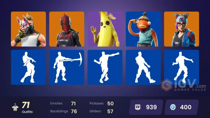 PC/PSN/XBOX Account fortnite | 71 Skins | OG STW | Drift | Blue Striker ...
