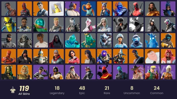 FA | (PC/PSN/XBOX) 300 VB / 119 SKINS / TRAVIS SCOTT / GOLD BRUTUS ...