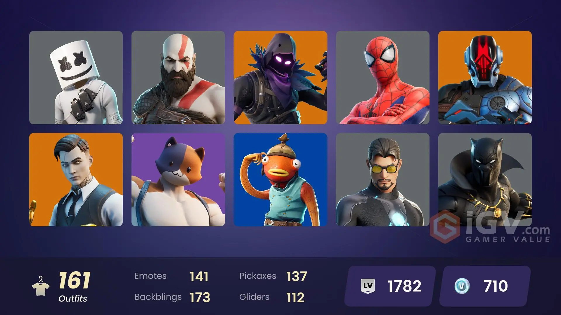 [PC/PSN/XBOX] 161 skins, Kratos, Master Chief, Gold Midas, Gold Brutus ...
