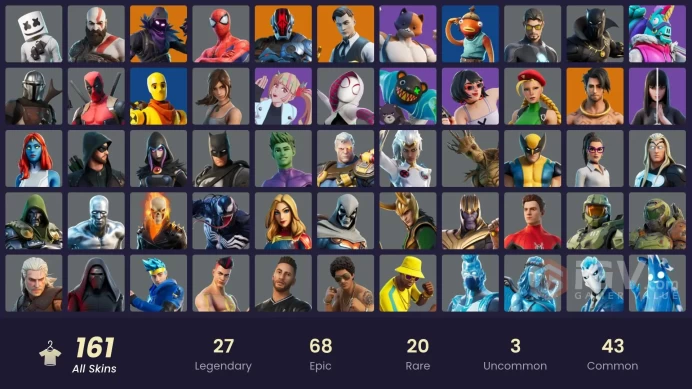 [PC/PSN/XBOX] 161 skins, Kratos, Master Chief, Gold Midas, Gold Brutus ...
