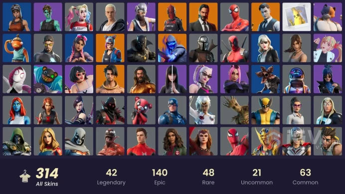 314 skins | Rue | Astro Jack | Renegade Raider | Raider's Revenge ...
