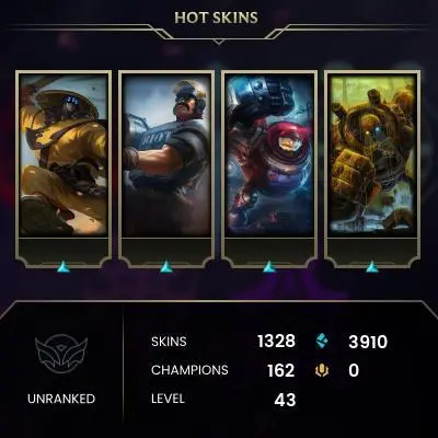 EUW // 1328 SKINS // FULL ACCESS // 3103 CHROMAS // BLACK ALISTAR // KING RAMMUS // ALL PAX ...