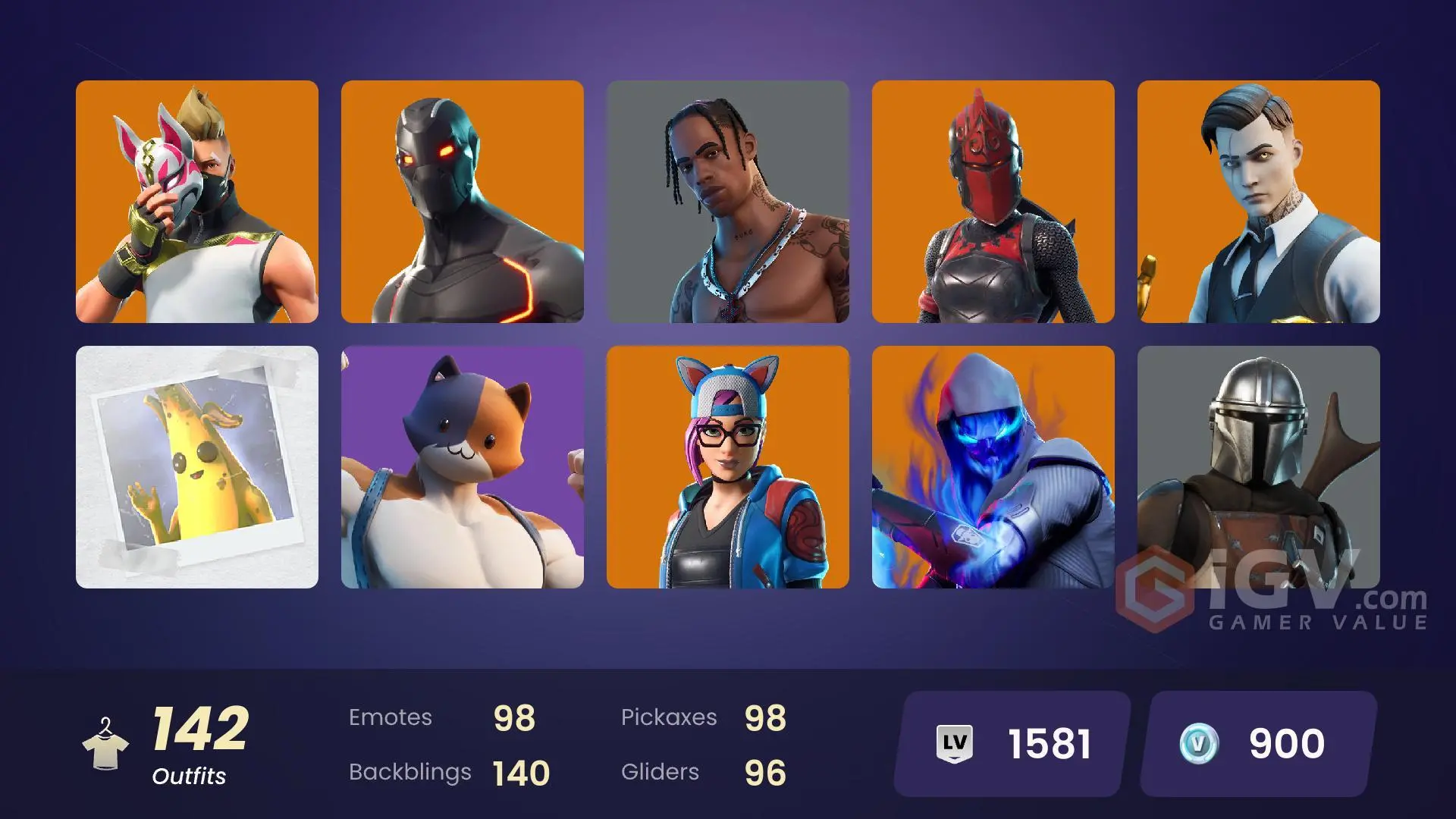 [PC] 142 skins | Travis Scott | Gold Midas | Strong Guard | Vertex ...