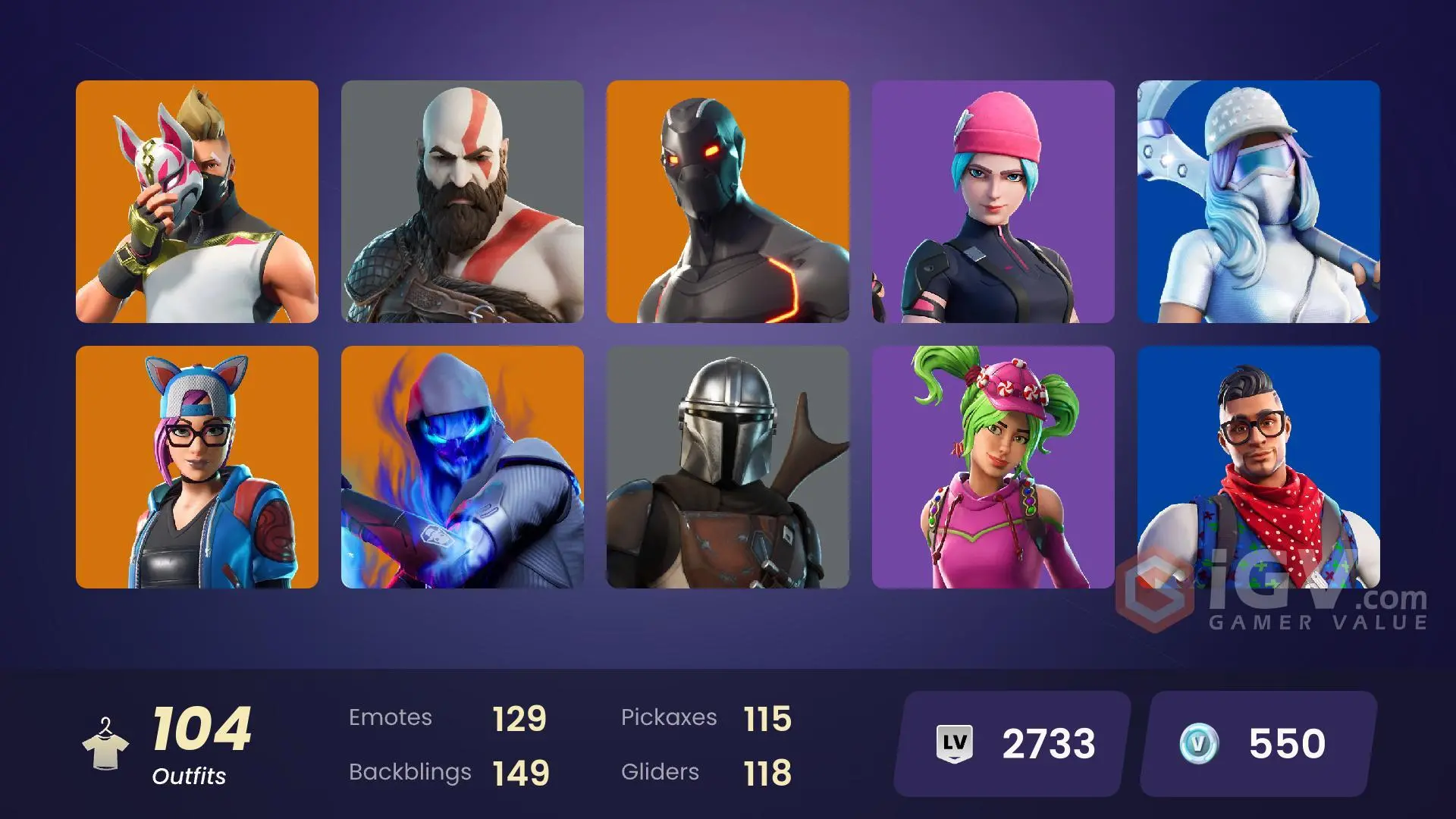 [PC] 105 Skins | OG STW | Wildcat | Leviathan Axe | Kratos | Blue Team ...