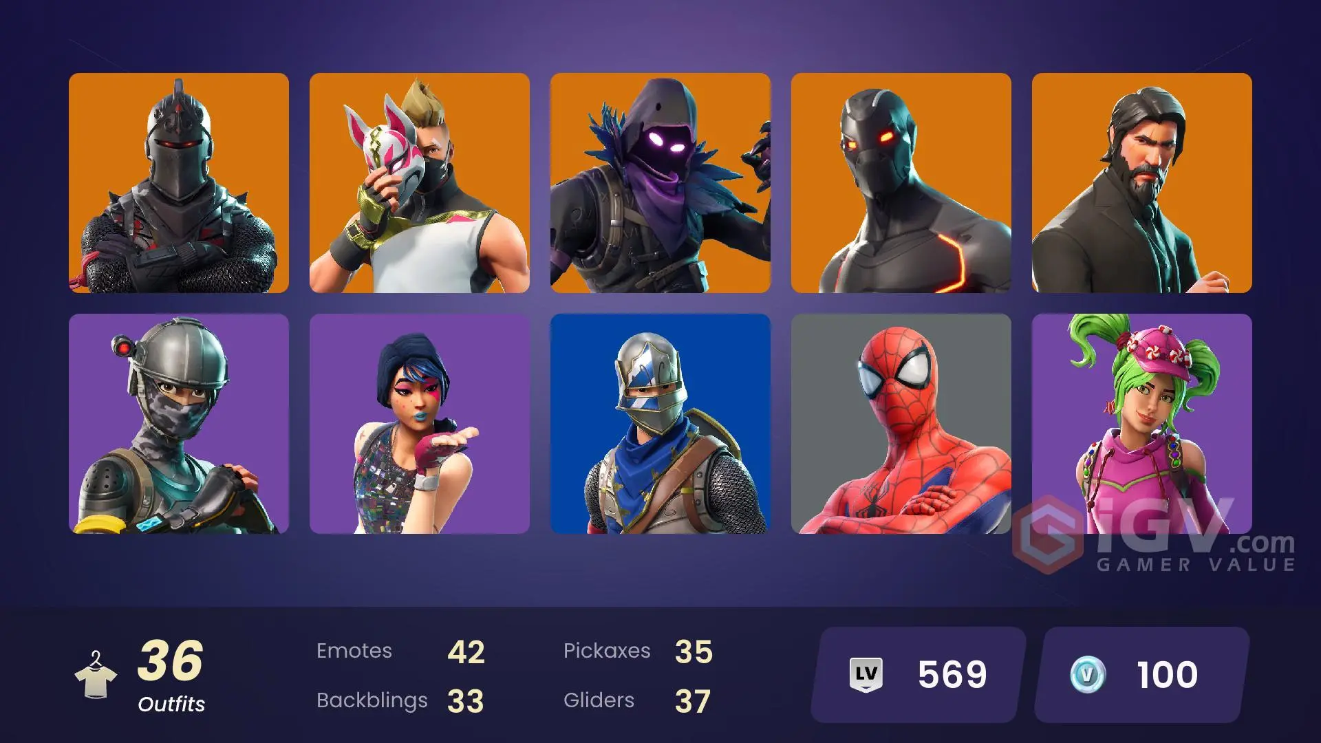 [pc / PSN / xbox] 36 pieles | Caballero Negro | experto Flash | Reaper ...