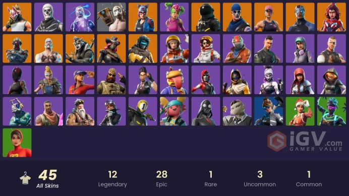 45 skins | OG STW | Galaxy | Take The L | Psycho Bandit | Lynx | Dire ...
