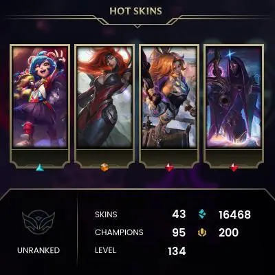 EUW | 43 Skins | 101 Champions | FULL ACCESS TO MAIL | Arcane Jayce | Nemesis Jax | Arcane ...