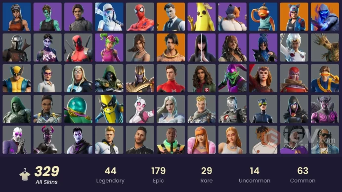 (PC) 448 VB) 329 SKINS / IKONIK / RENEGADE RAIDER / GOLD MIDAS ...
