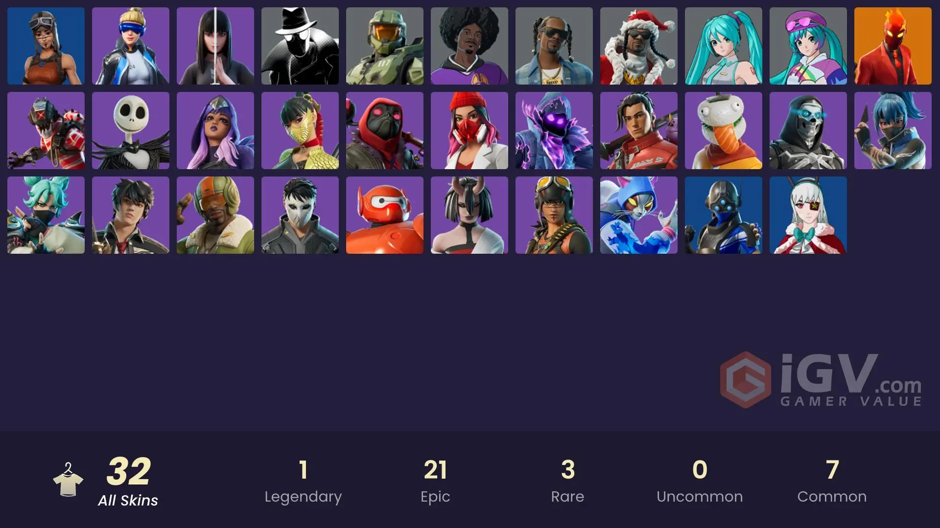 FA - [XBOX/SWITCH/PC] 32 skins | Neo Versa | Renegade Raider | Master ...