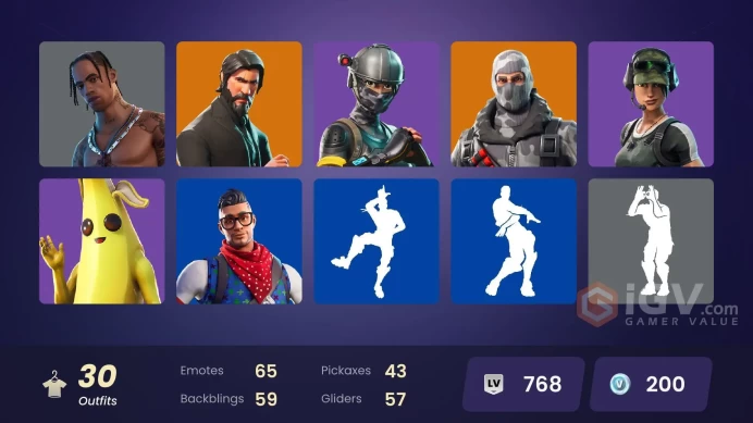 FA[XBOX/SWITCH/PC] 30 skins, The Reaper, Elite Agent, Travis Scott ...