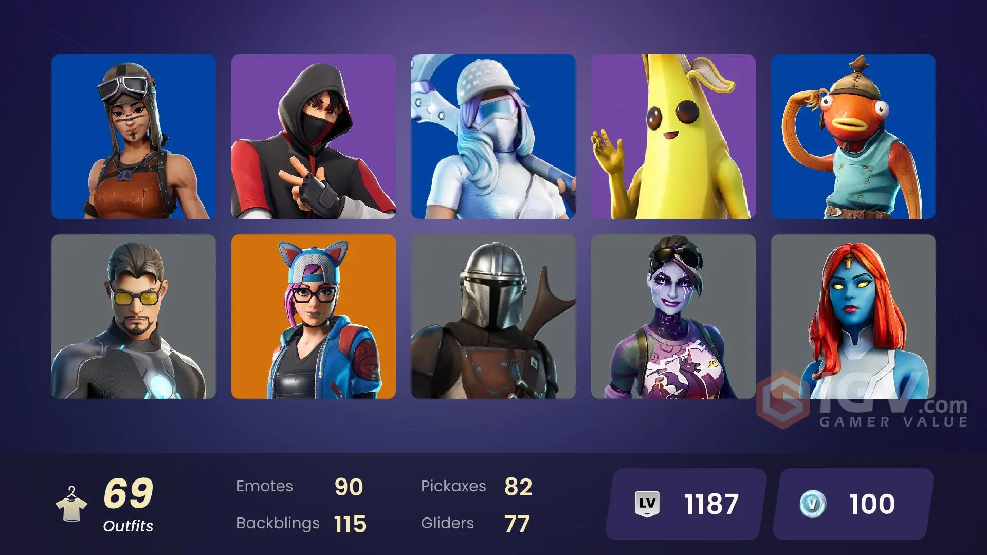[PC/XBOX/PSN/SWITCH] 69 Skins | Ikonik | Cobalt Snowfoot | Fishstick ...