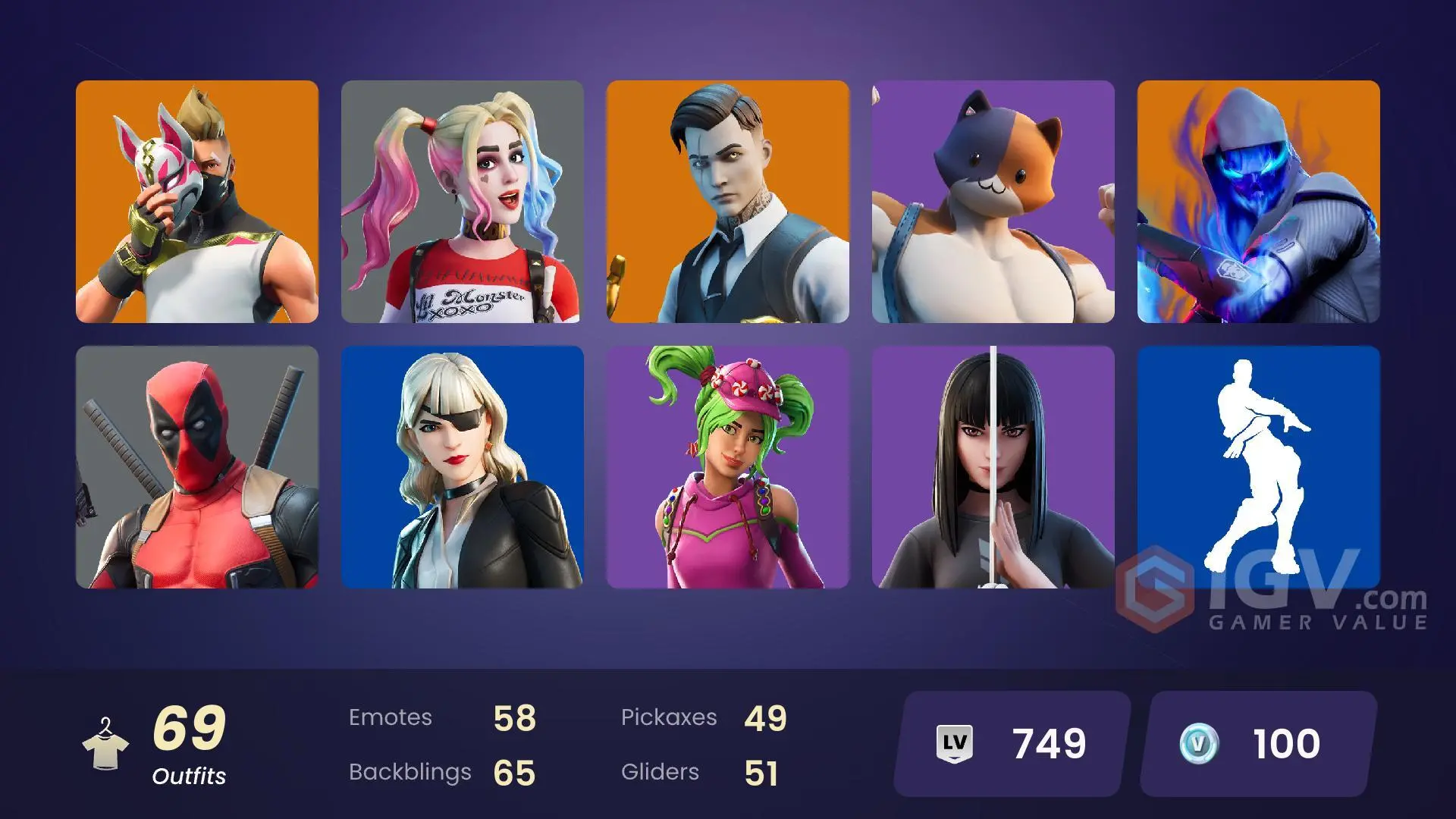 12634/PC/PSN/Harley Quinn/Drift/Fusion/Midas - iGV