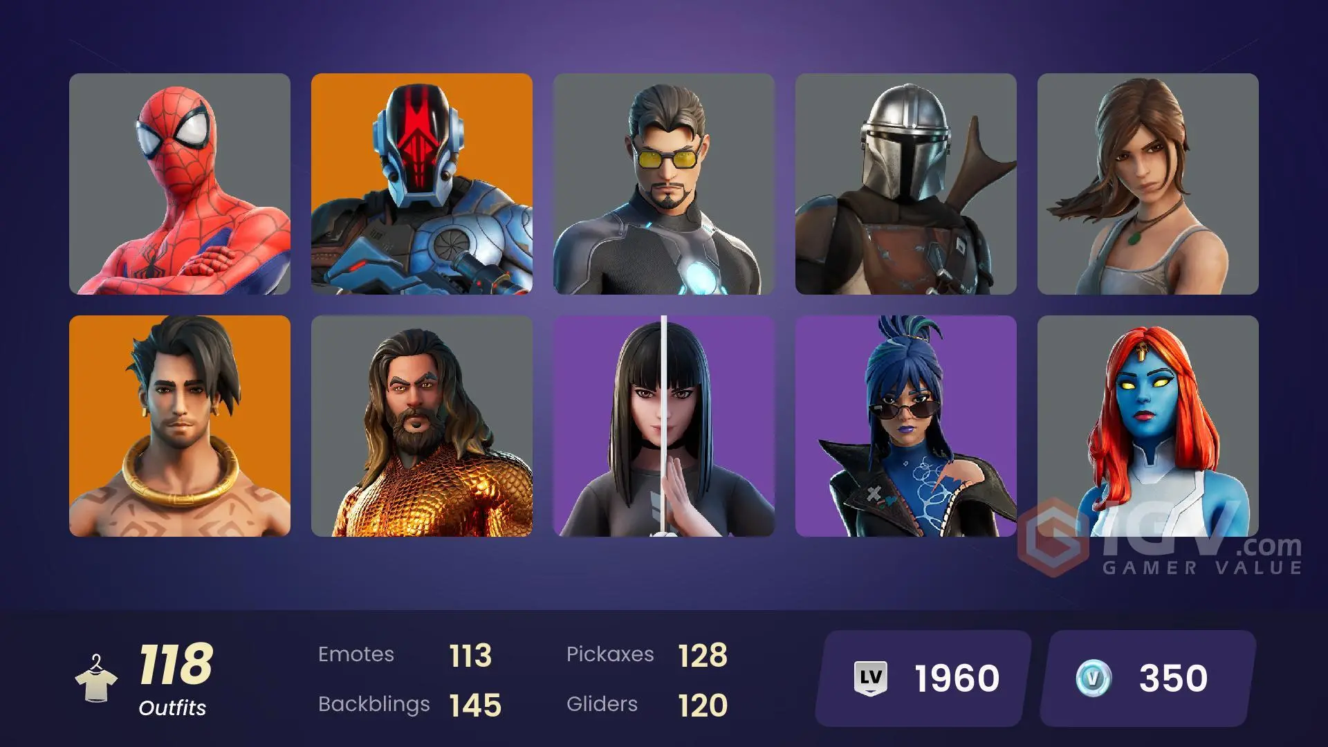 118 skins (NUR PC) Katalina/Rox/Joey/Raz/Fade/Optimus Prime/Mysterio ...