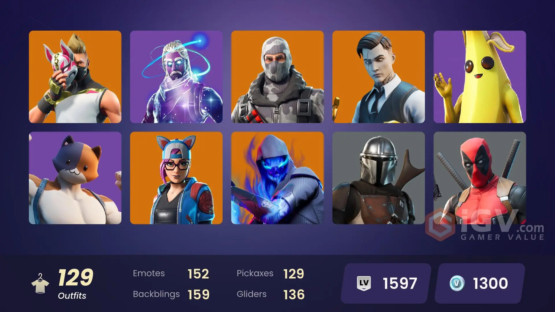 [PC] 129 skins/GTA V | OG STW | Galaxy(OG) | Gold Brutus | Gold Midas ...