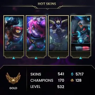 EUW | 541 Skins | 179 Champions | PAX Sivir | Prestige Valiant Sword ...