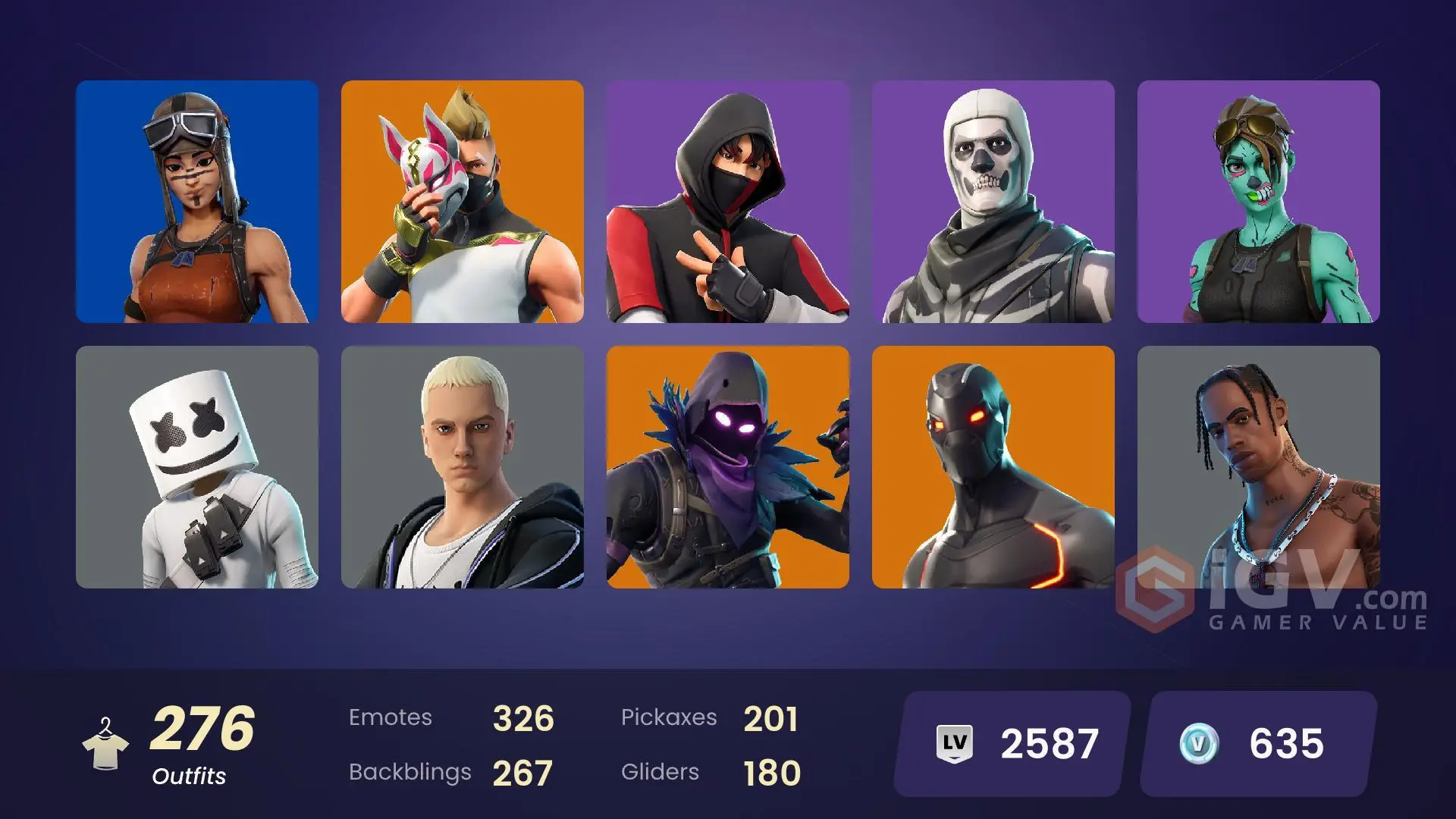 [PC] 276 skins | OG STW | IKONIK | The Reaper | Glow | Neo Versa ...