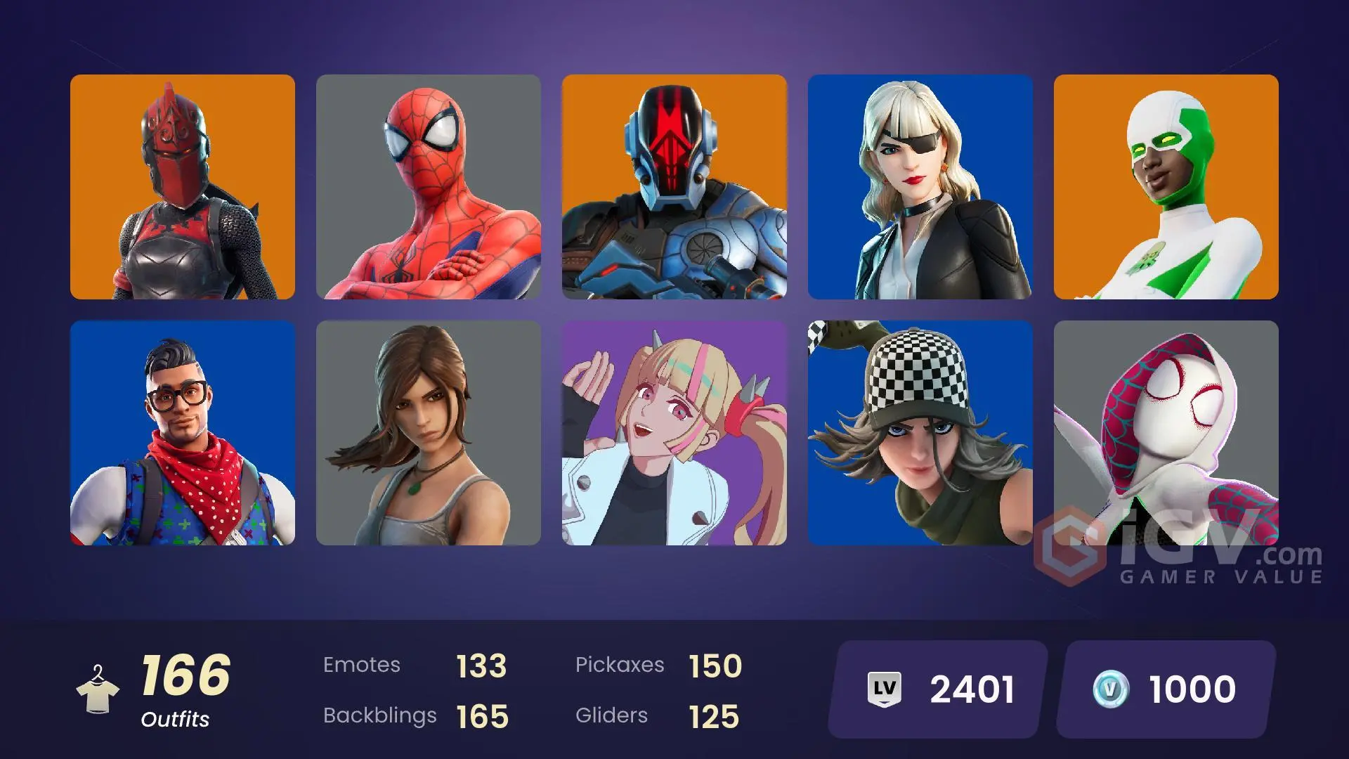 [PC/PSN/XBOX] 1000 VB) 166 SKINS / DUMMY SUPREME / PRODIGY / SULTURA / SENTINEL / THE CUBE QUEEN ...