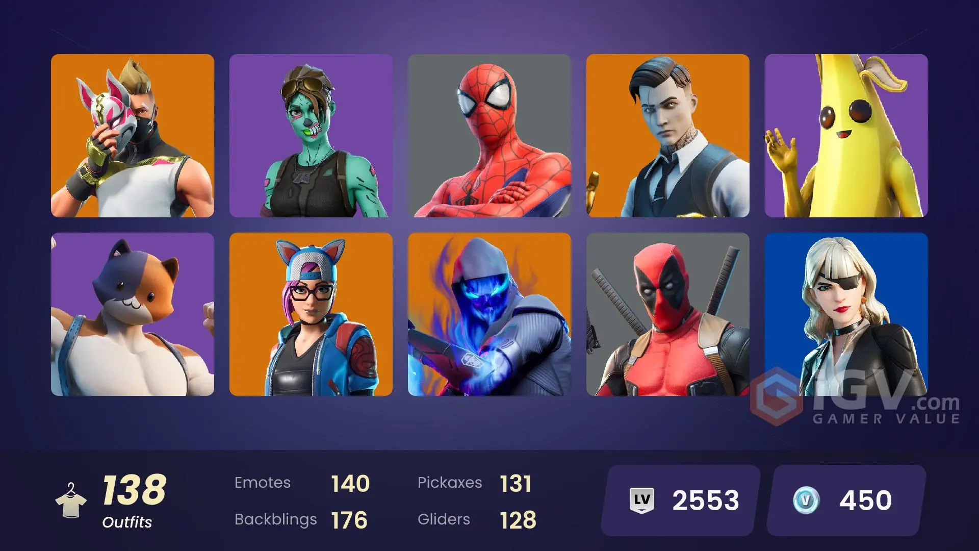 [PC/PSN/XBOX] 138 Skins | Merry Mint Axe | Drift | Rogue Agent | Midas ...