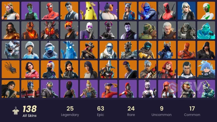 [PC/PSN/XBOX] 138 Skins | Merry Mint Axe | Drift | Rogue Agent | Midas ...