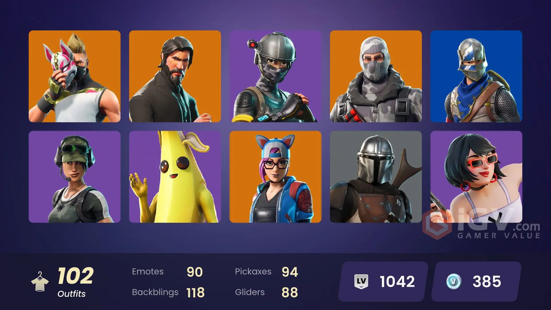 [PC] 102 skins | OG STW | The Reaper | Blue Squire | Royale Knight ...