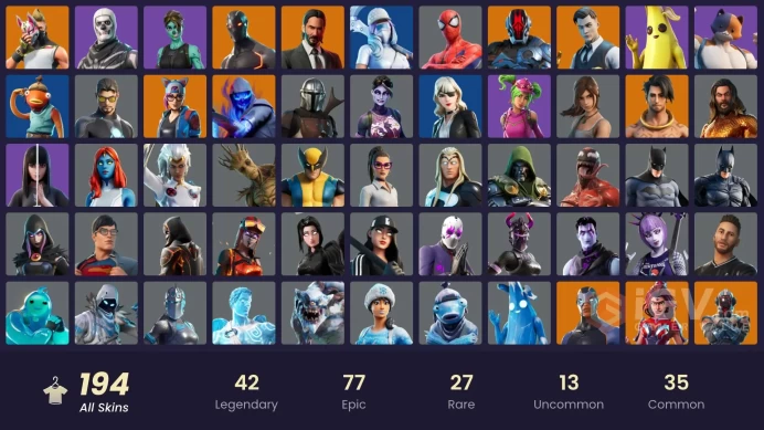 [PC/PSN/XBOX] 194 Skins | Merry Mint Axe | Omega | Drift | Midas ...