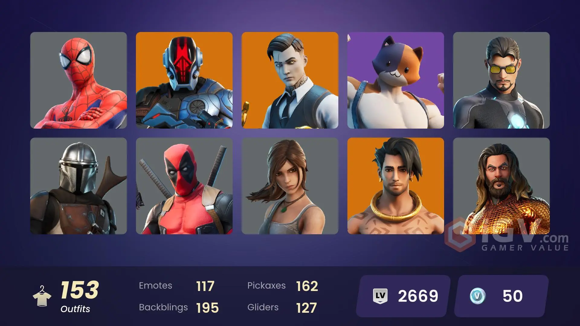 (PC) 50 VB) 153 SKINS / ROGUE SPIDER KNIGHT / GOLD MIDAS / GOLD ...