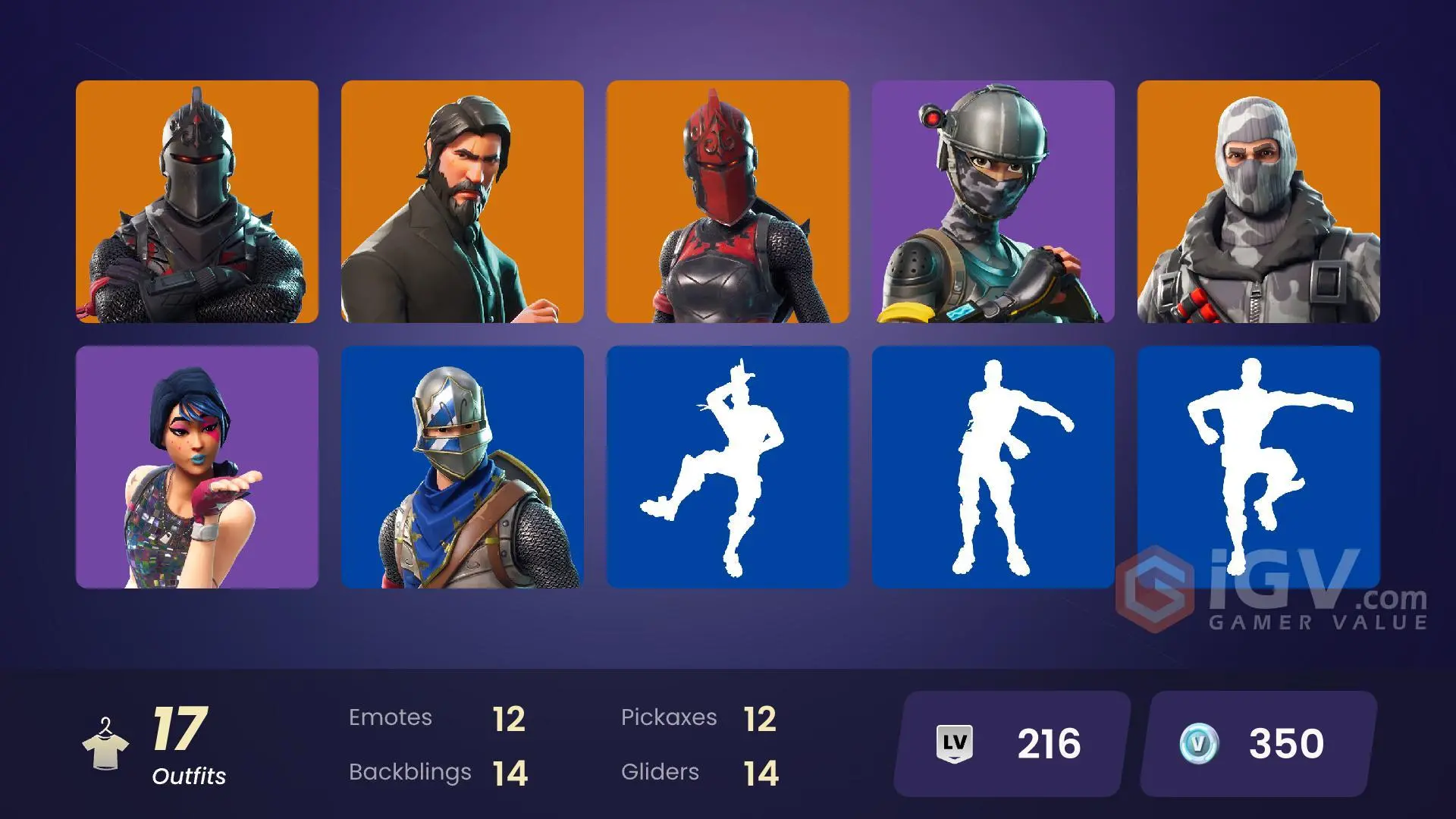 (PC/PSN/XBOX) 350 VB) 17 SKINS / BLACK KNIGHT / SPARKLE SPECIALIST ...