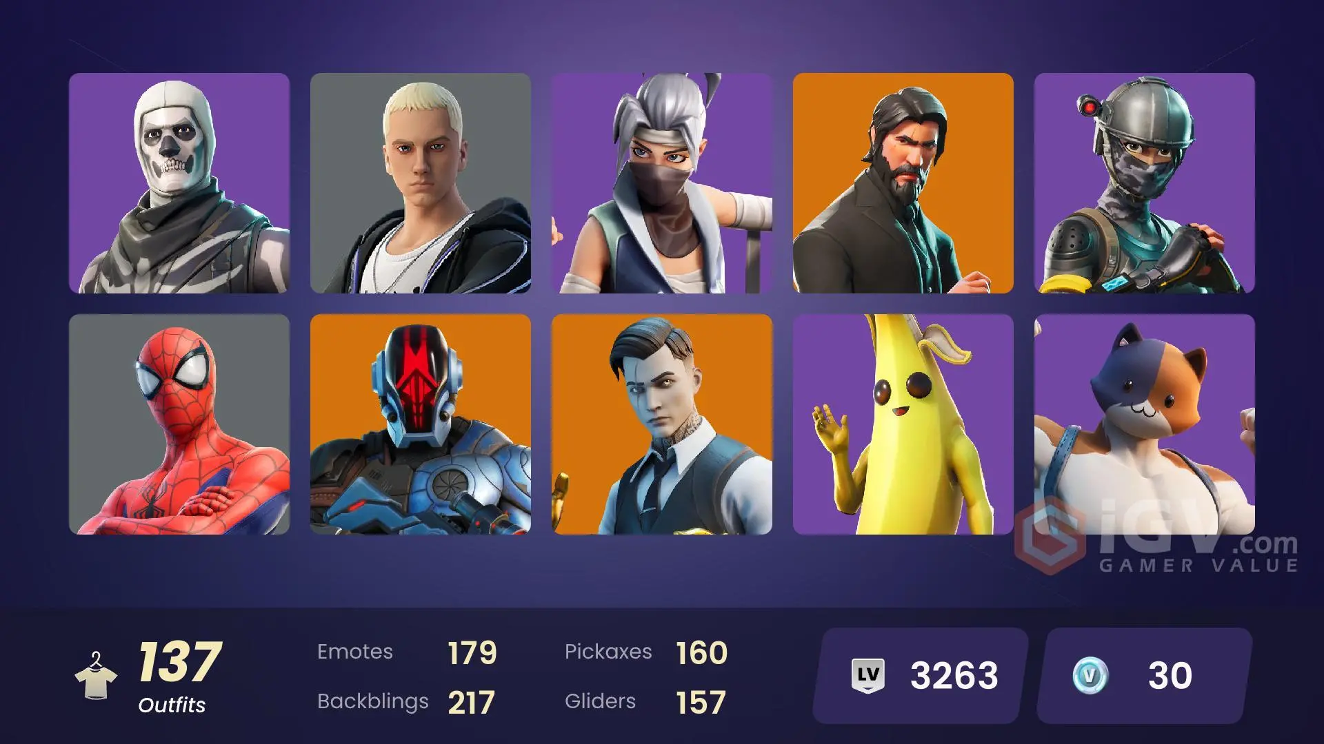 [PC] 30 VB) 137 SKINS / THE REAPER / ELITE AGENT / BLUE TEAM LEADER ...