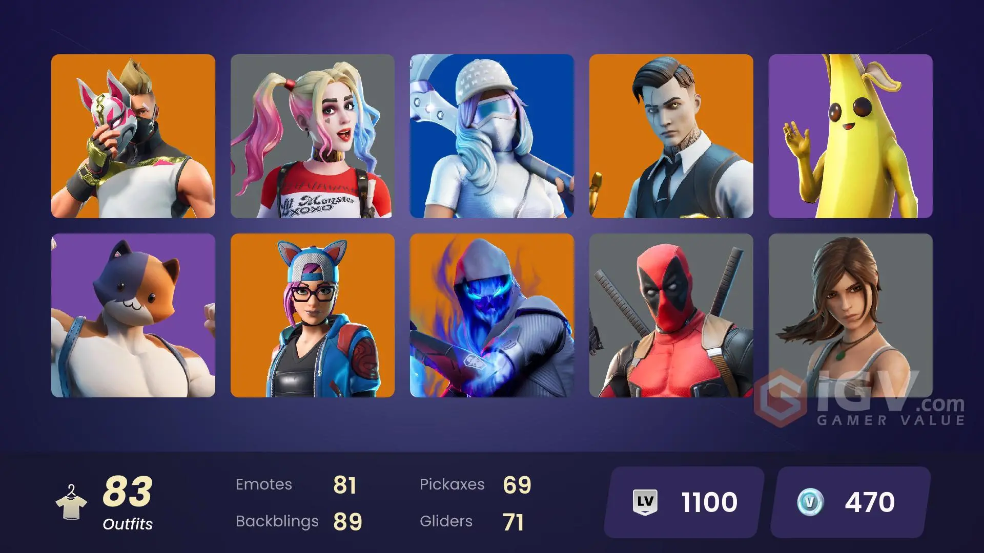 {PC/PSN/XBOX} 470 VB} 83 SKINS: ENFORCER / ETERNAL KNIGHT / BLACKHEART / LUXE / MIDAS / ROX ...