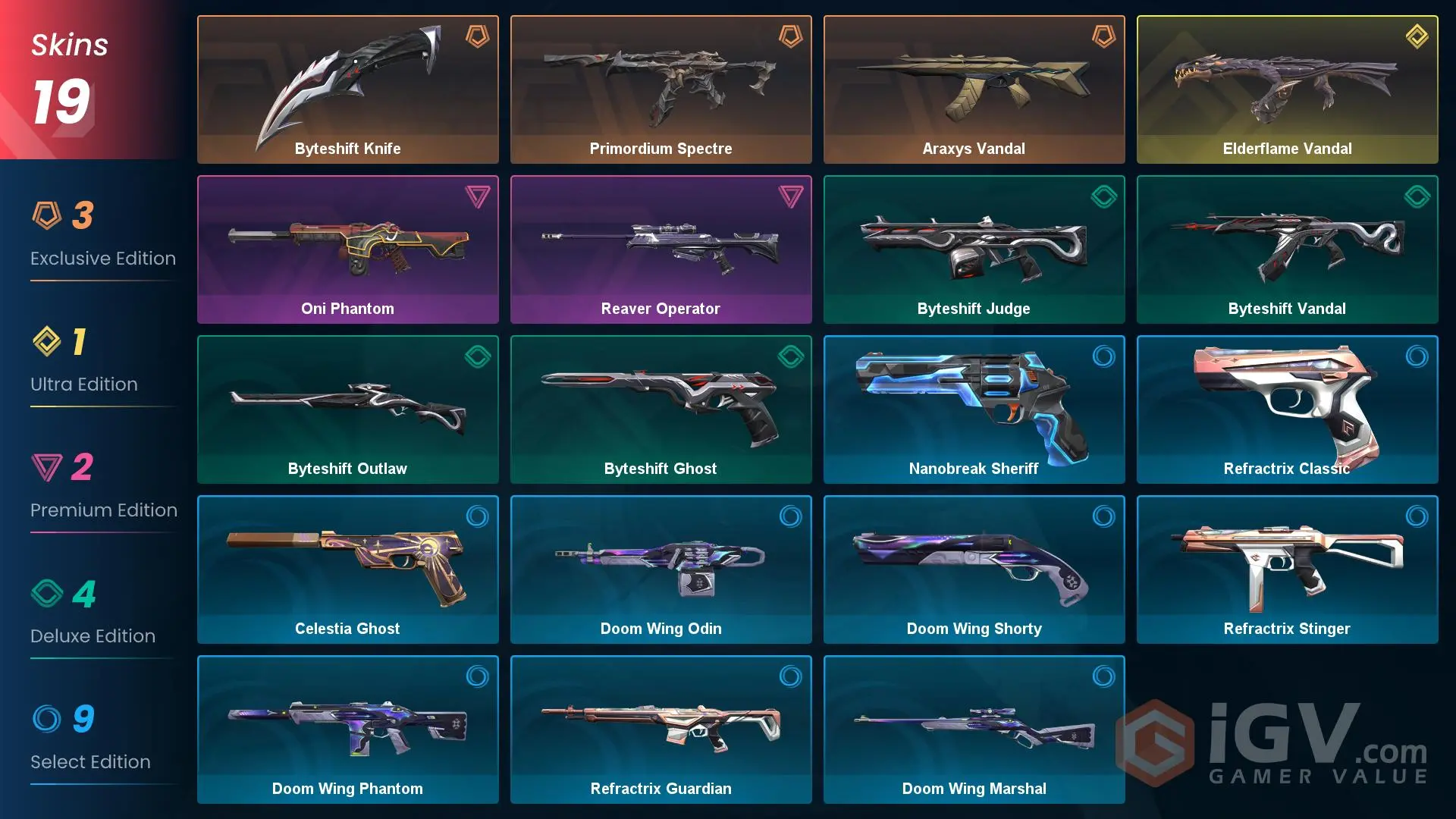 [AP] - SKINS 19 - Couteau 1 - Vandal Elderflame - Spectre Primordium ...