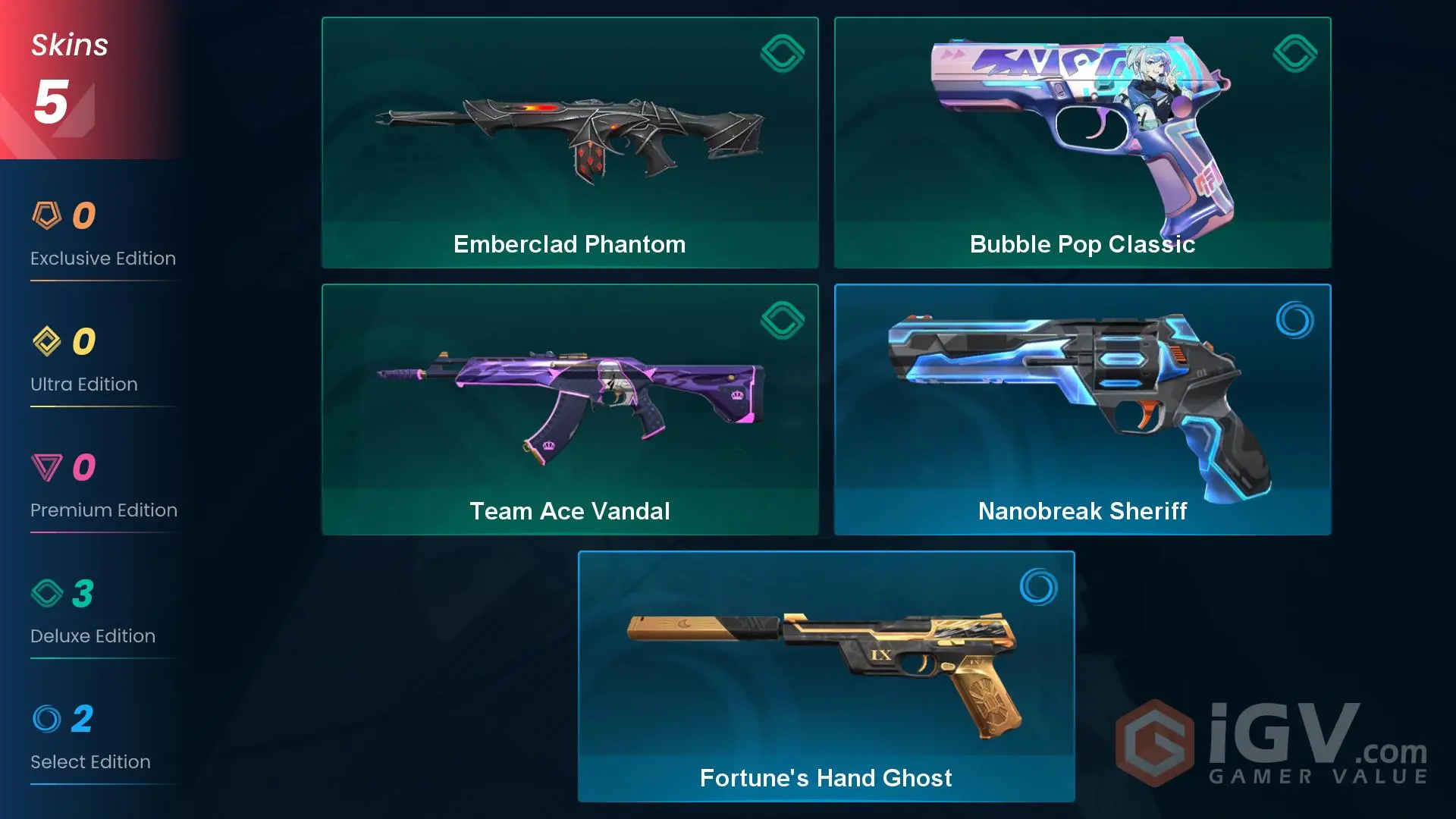 [EU\TURKEY] - SKINS 5 - Team Ace Vandal - Emberclad Phantom - Fortune's ...
