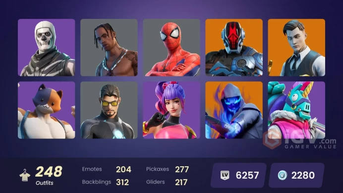 [PSN/XBOX/NIN/PC] 248 SKINS | TRAVIS SCOTT | ASTRO JACK | MERRY MINT ...