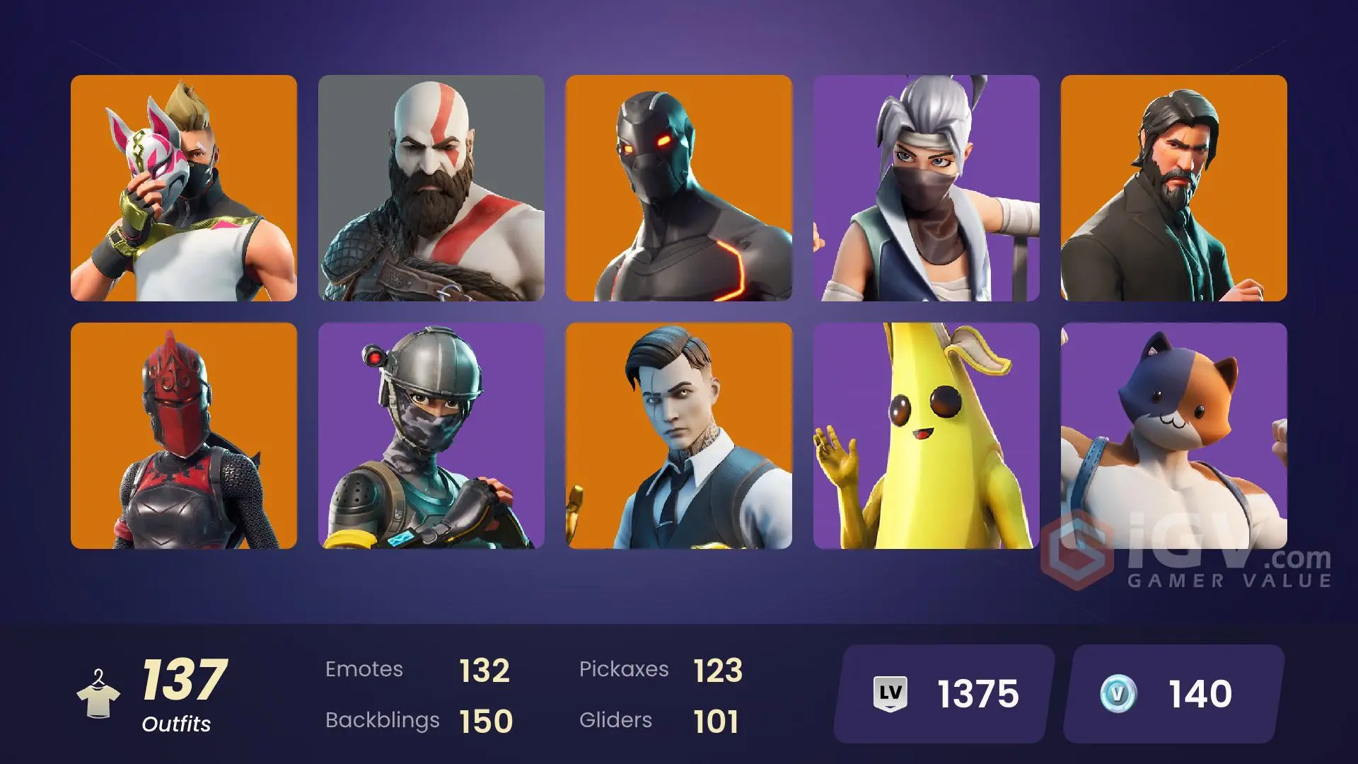 137 skins | OG STW | The Reaper | Elite Agent | Take The L | Gold ...
