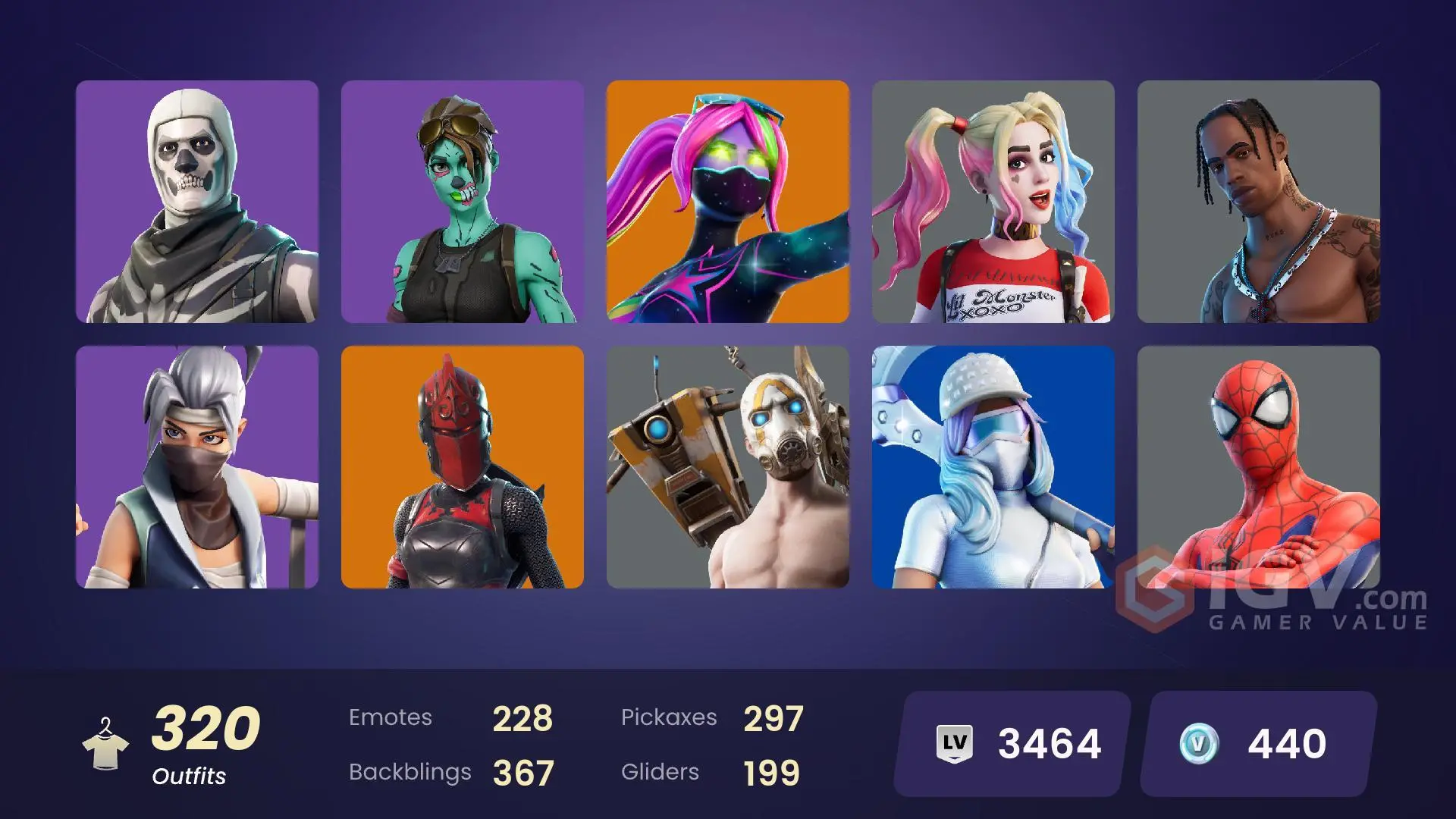 [PC/XBOX] 440 VB) 320 SKINS / TRAVIS SCOTT / ASTRO JACK / MASTER CHIEF ...