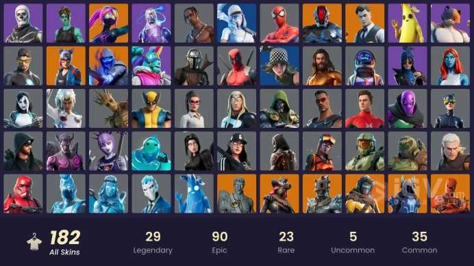 (PC) 110 VB) 182 SKINS / GALAXY / TRAVIS SCOTT / ASTRO JACK / GOLDEN ...