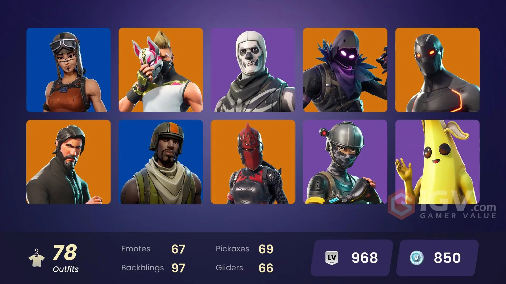 BUY OG FORTNITE ACCOUNT SAFE STACKED RARE SKINS FULL ACCESS - iGV