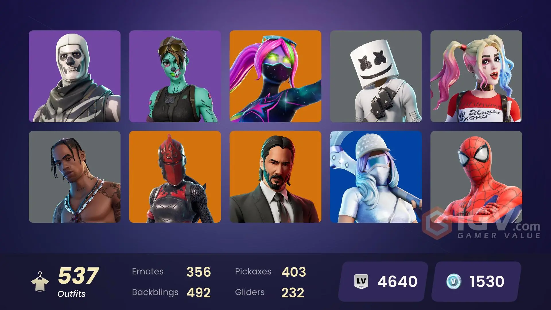 (PC/XBOX) 1530 VB) 537 SKINS / TRAVIS SCOTT / ASTRO JACK / GOLD MIDAS ...