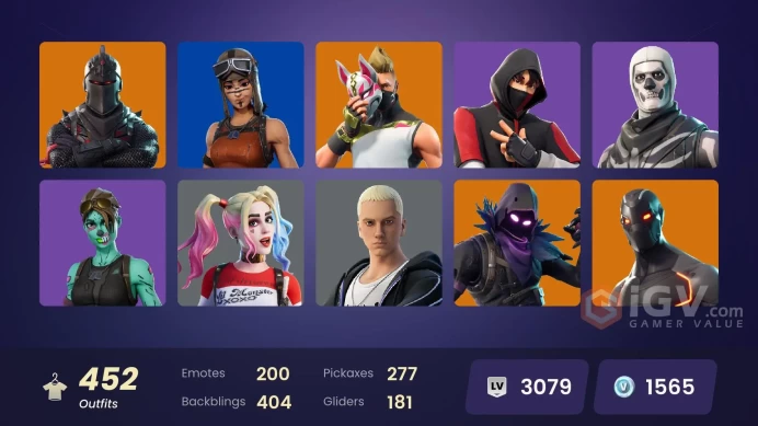 (PC/PSN/XBOX) 1565 VB) 452 SKINS / BLACK KNIGHT / IKONIK / SPARKLE ...