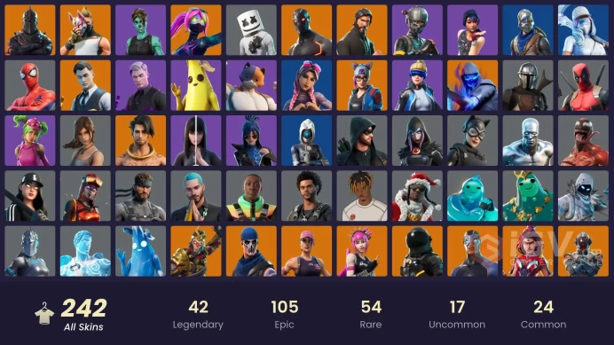 (PC/XBOX/PSN) 20 VB) 242 SKINS / BLACK KNIGHT / SPARKLE SPECIALIST ...