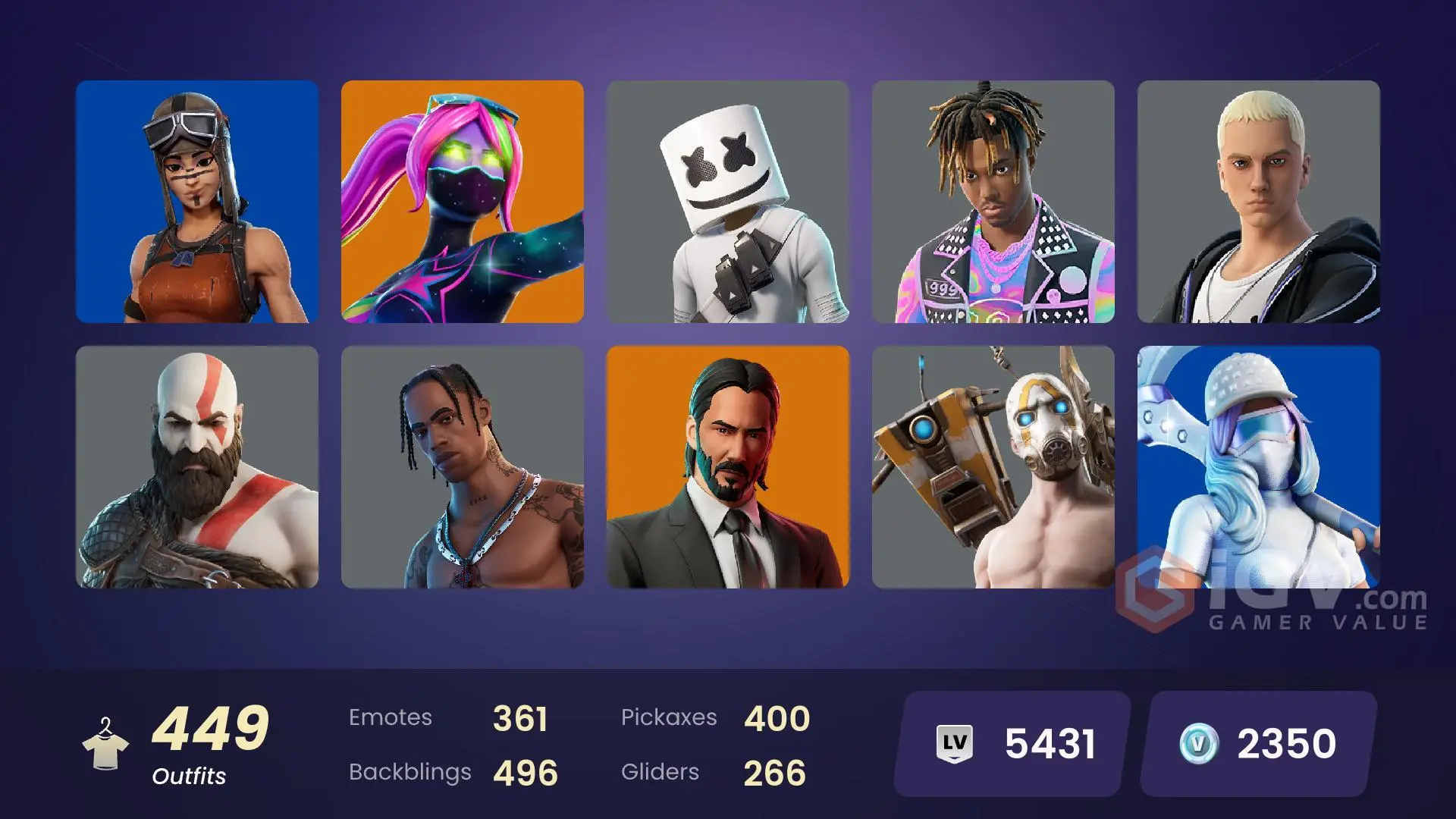 (PC/PSN/XBOX) 2350 VB) 449 SKINS / TRAVIS SCOTT / ASTRO JACK / RENEGADE ...